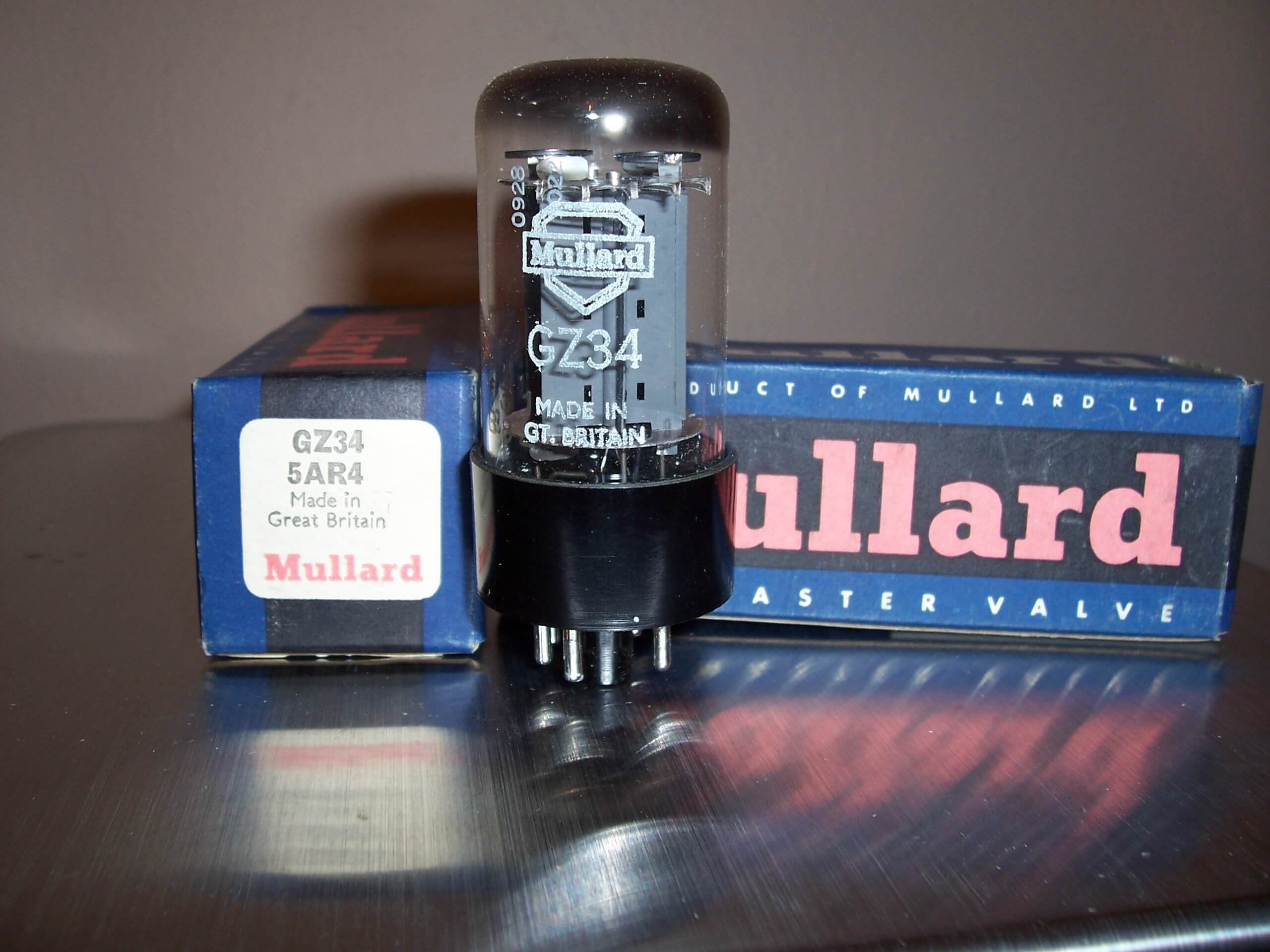 Mullard GZ34 5AR4 – NOS F32 7 notch version - NOS Vacuum Tubes for Sale | Tubes Unlimited